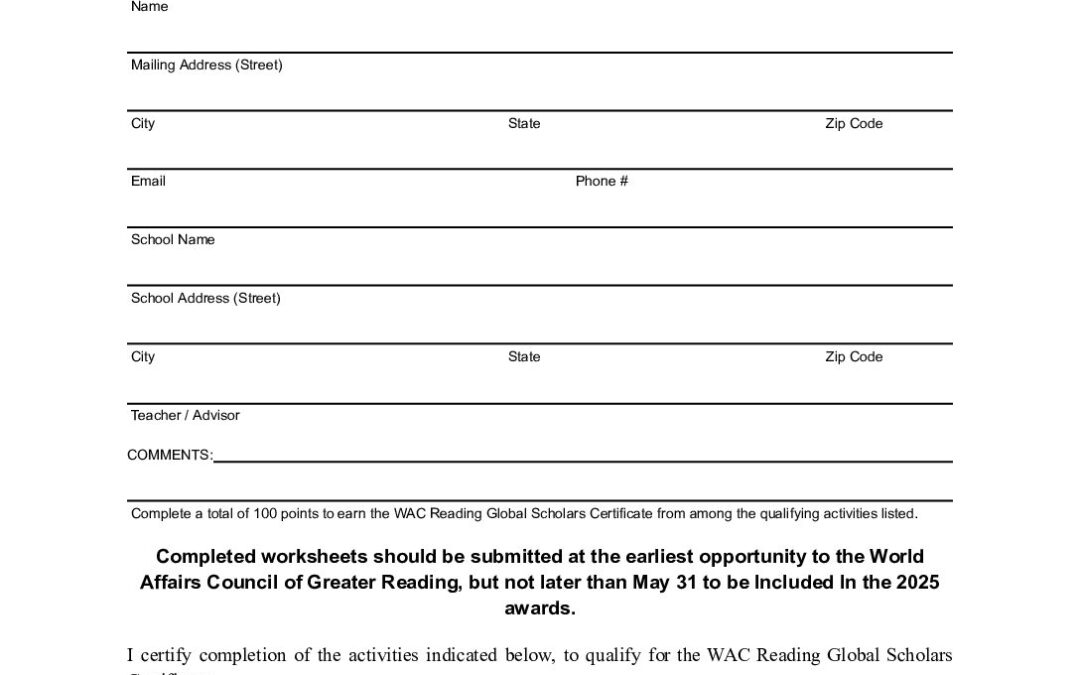 WAC_Reading_Global_Scholars_Cert_Worksheet_2025 | The World Affairs ...